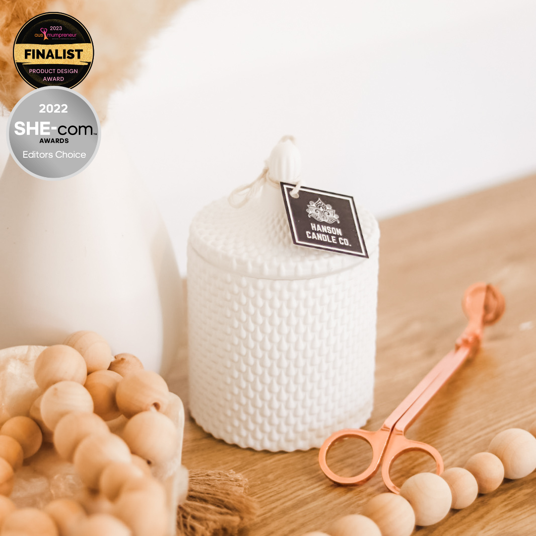 Statement Candle + RE-FILL Bundle | WHITE – Hanson Candle Co